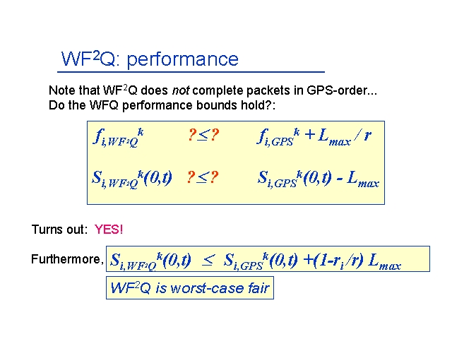 WF2Q: performance